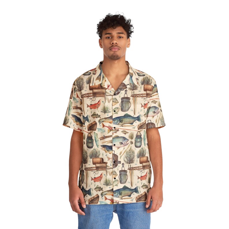 Fishing Hawaiian Shirt - Alpha and Omega Collection | Boxy Fit, Silky ...