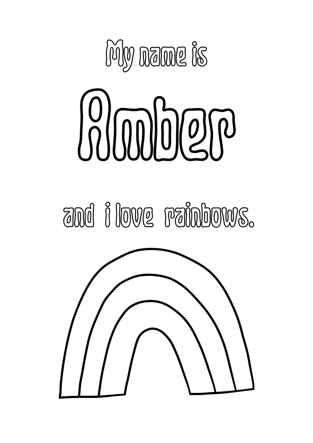 Personalized Name Coloring Page - Etsy