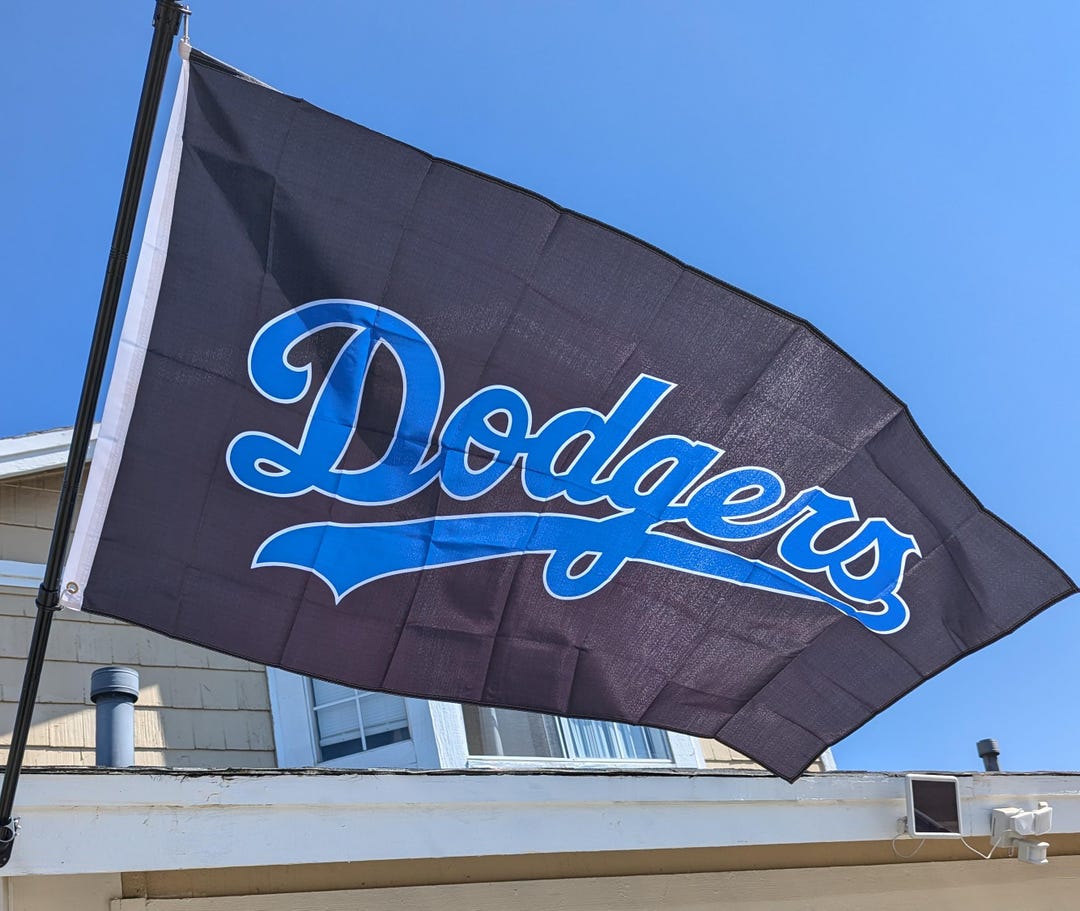 New Dodgers Flag 3x5 Ft Los Angeles Banner 3 X 5 Flag Black With Blue ...