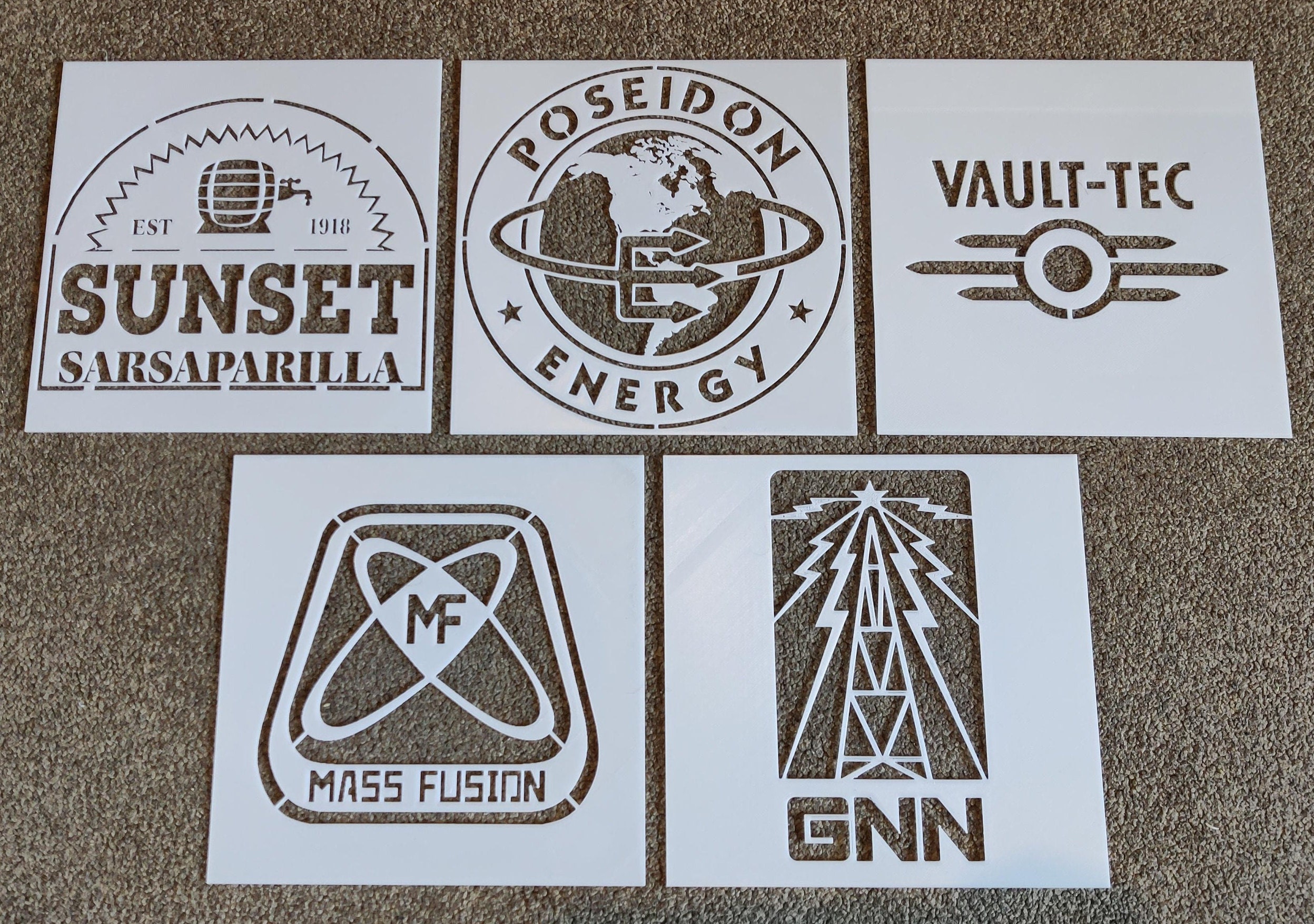 Fallout Corporations Stencil Bundle 2 - Etsy