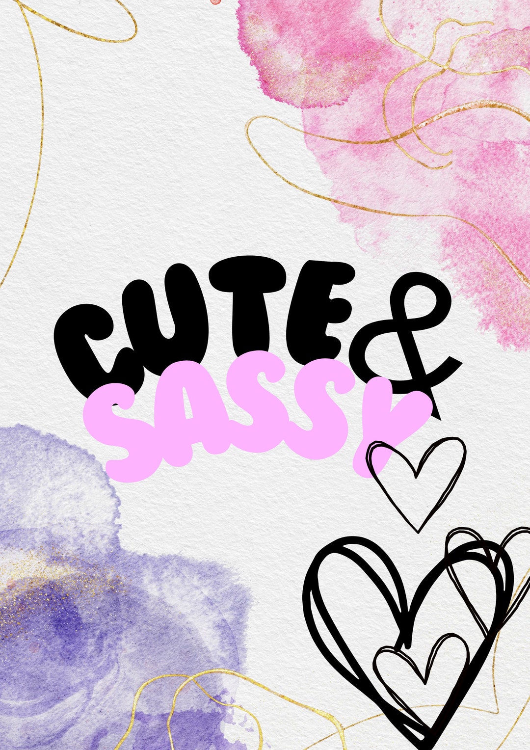 Cute and Sassy Poster - Etsy