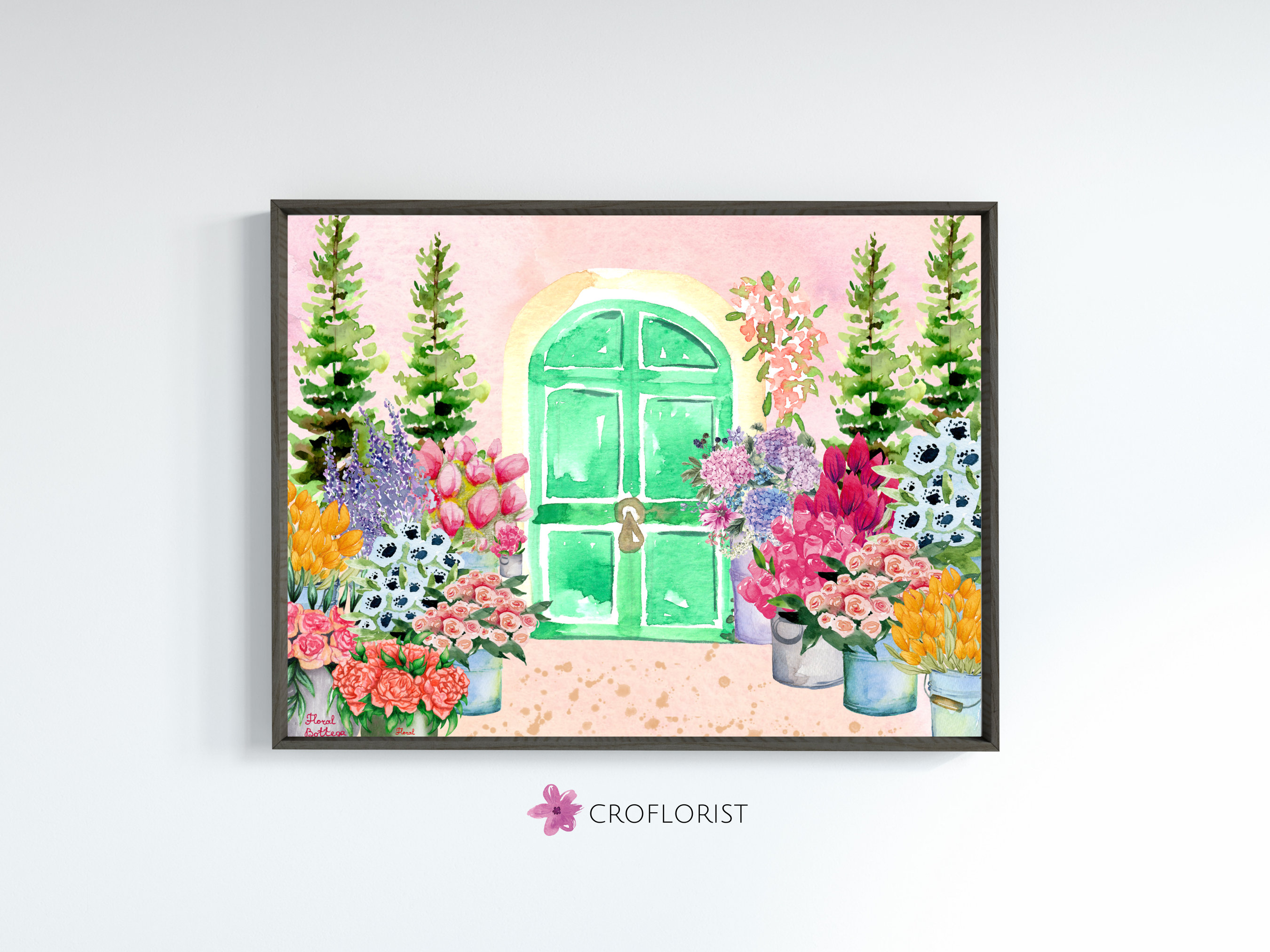 Flower Shop Wall Art, Flower Shop Front, Printable Wall Art, Botanical ...
