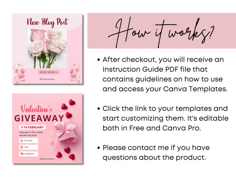 30 Florist/floral/flower Shop Social Media Templates, Flower Shop ...