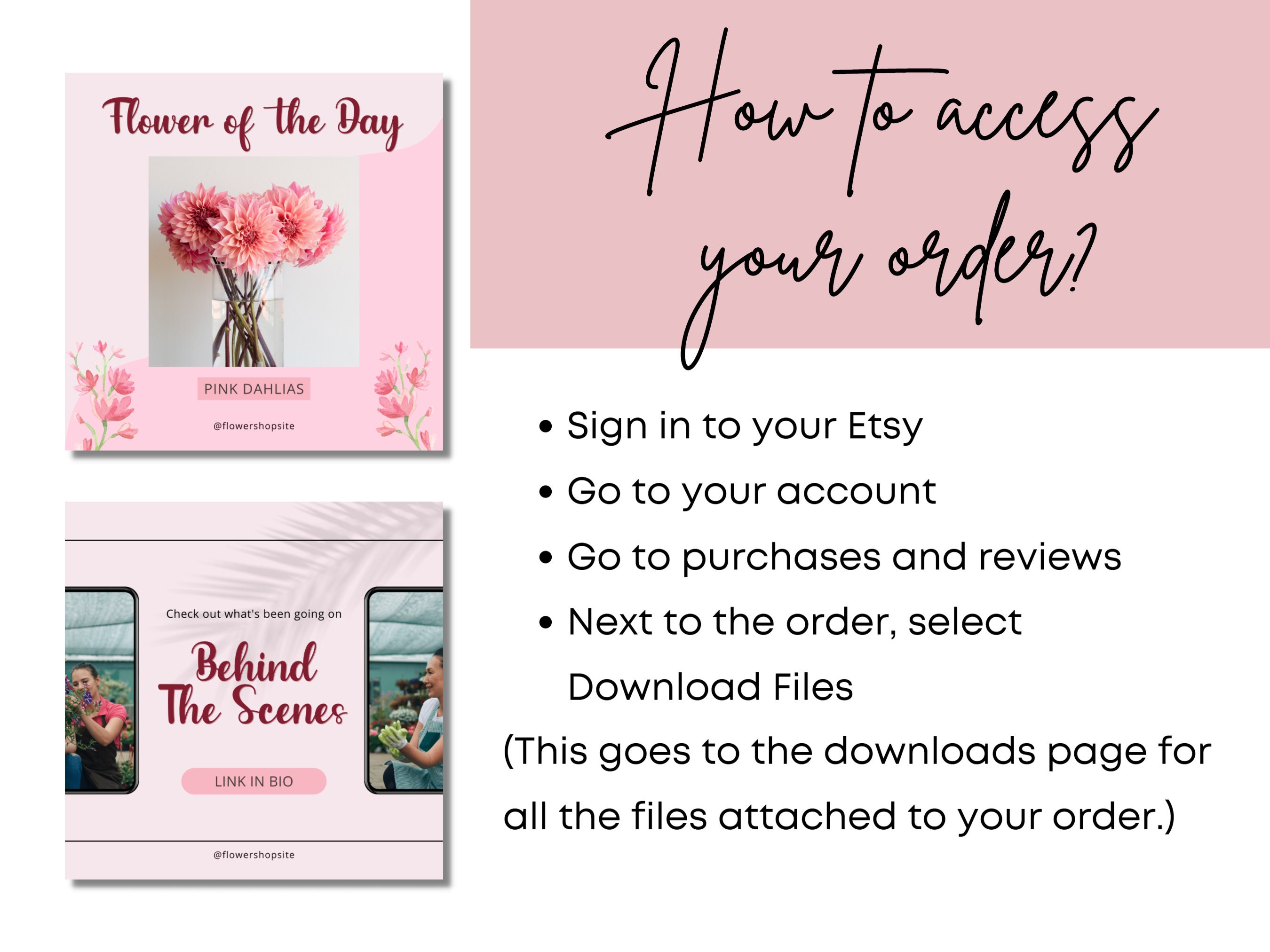 30 Florist/floral/flower Shop Social Media Templates, Flower Shop ...