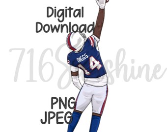 Stefon Diggs Silhouette - Etsy