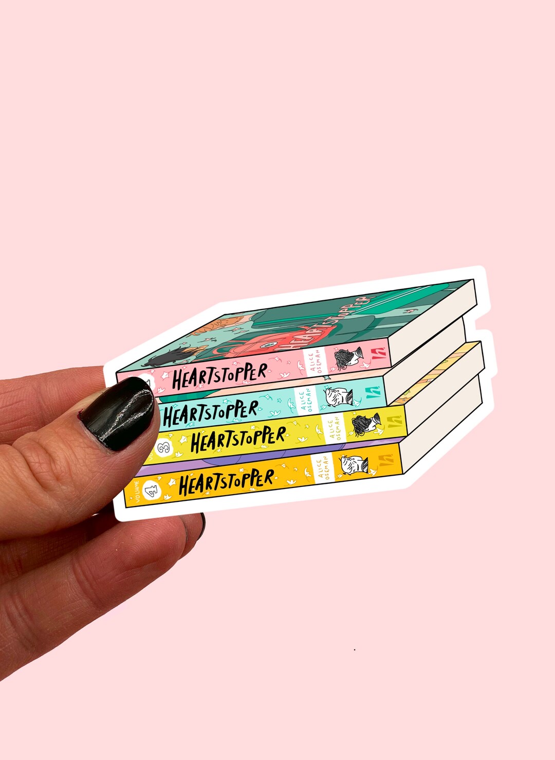 Heartstopper Book Stack Sticker Nick and Charlie Sticker Book Stack ...
