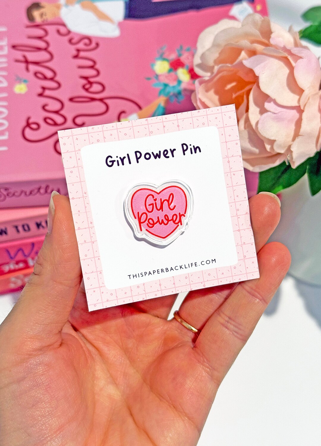 Girl Power Pin Badge | Gift for Girls | Heart Girl Power Badge - Etsy