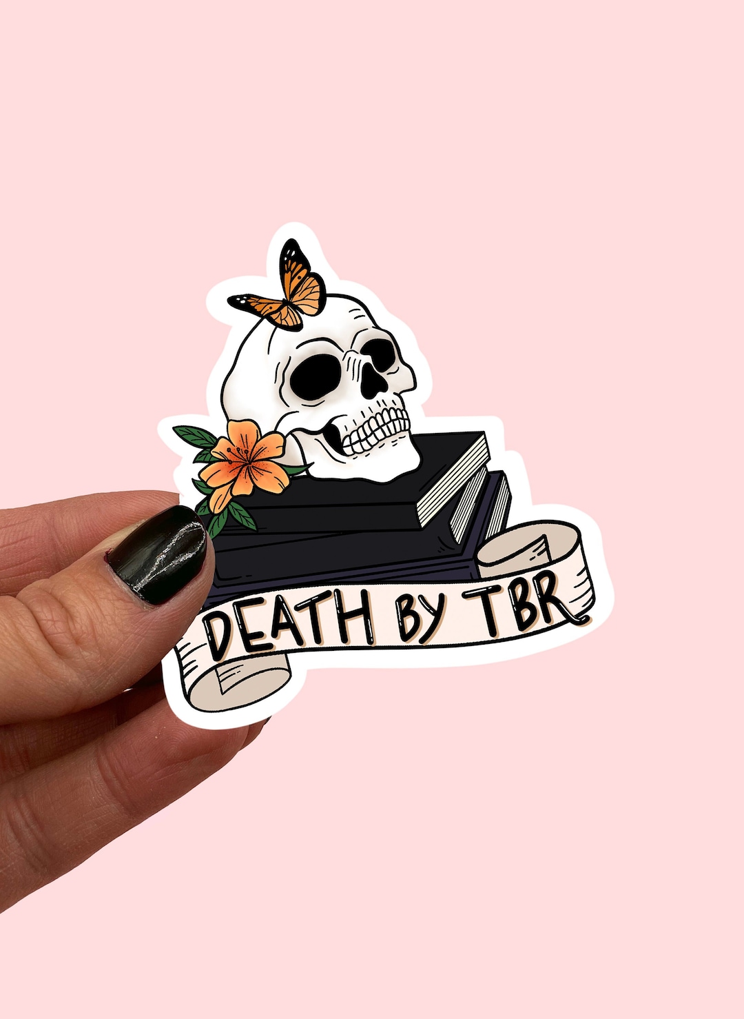 Death by TBR Sticker Kindle Sticker Book Lover Sticker Book Nerd ...