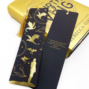 Fourth Wing Gold Foiled Bookmark Dragon Bookmark Book - Etsy UK