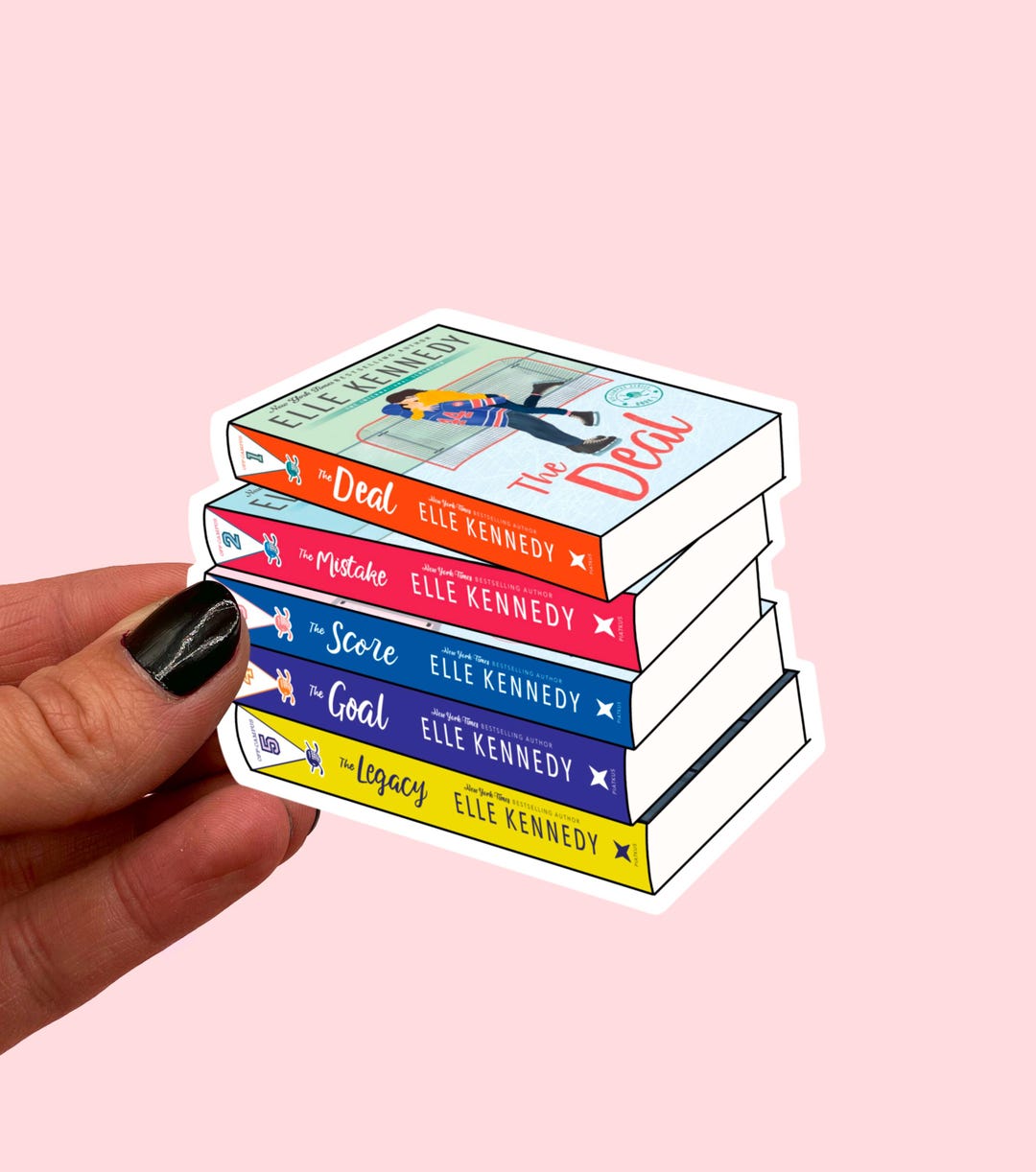 Elle Kennedy Book Stack Sticker | Romance Bookish Gift - Etsy