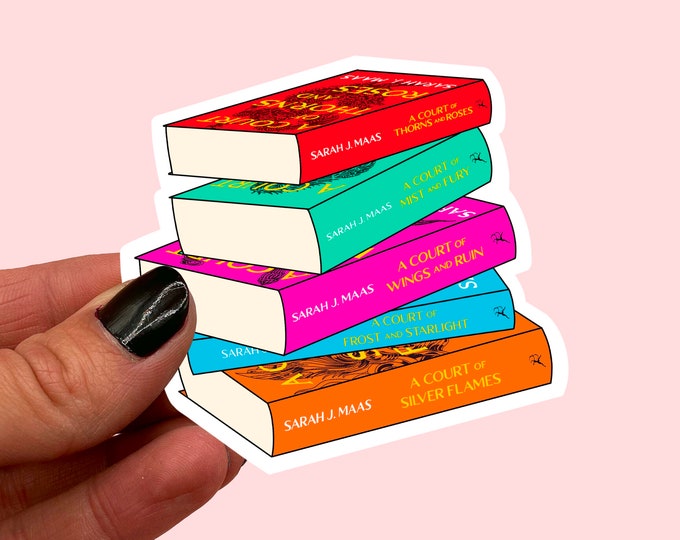 ACOTAR Book Stack Sticker Sarah J Maas Book Stack Sticker ACOMAF A ...
