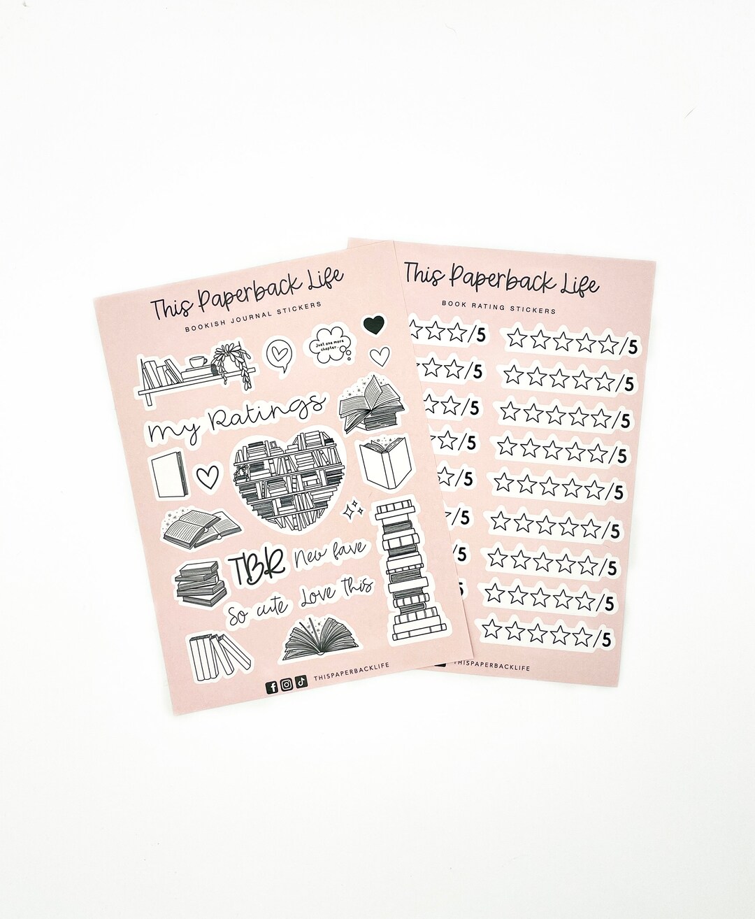 Book Journal Sticker Sheets Book Rating Stickers Bujo - Etsy