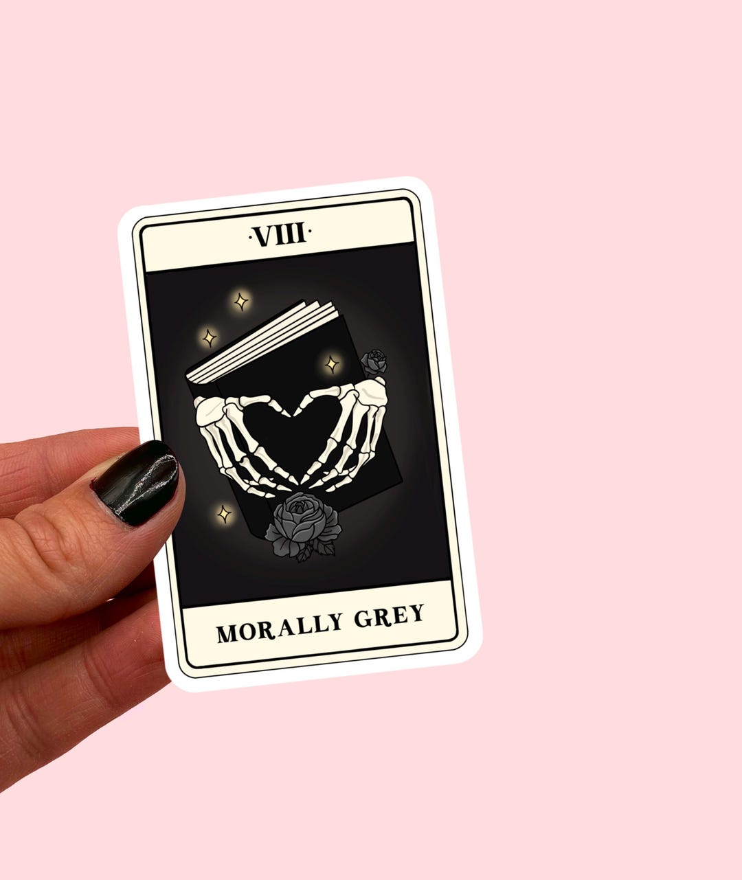 Morally Grey Tarot Card Sticker | Book Lover | Bookish Gift | Book ...