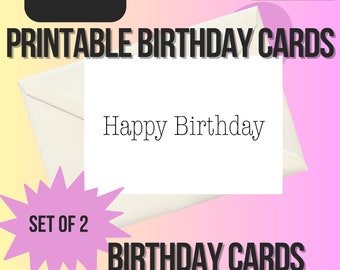 Happy Birthday Card Simple Birthday Card Digital Download Printable ...