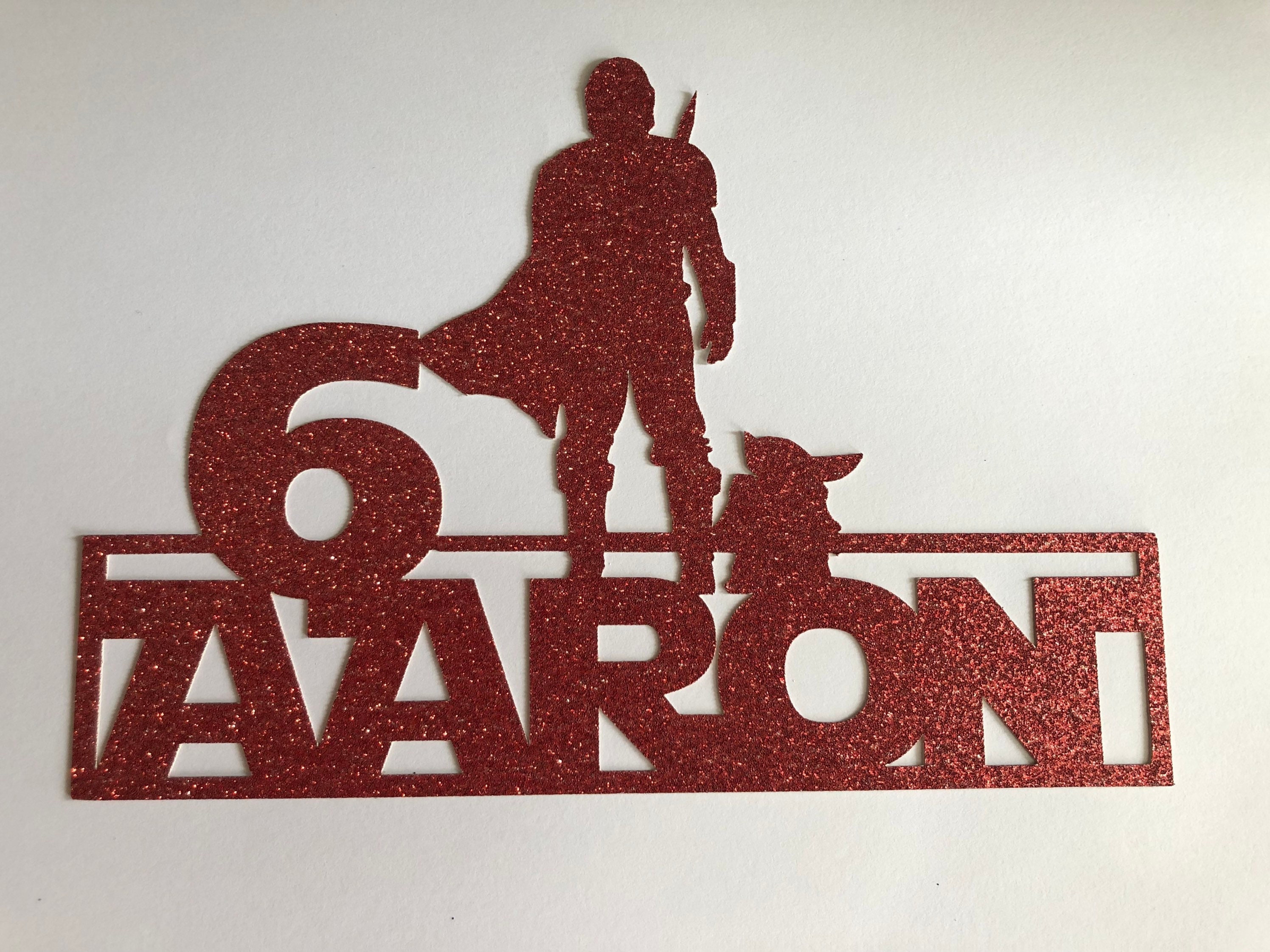 Mandalorian Grogu Star Wars Theme Cake Topper Any Name Any - Etsy