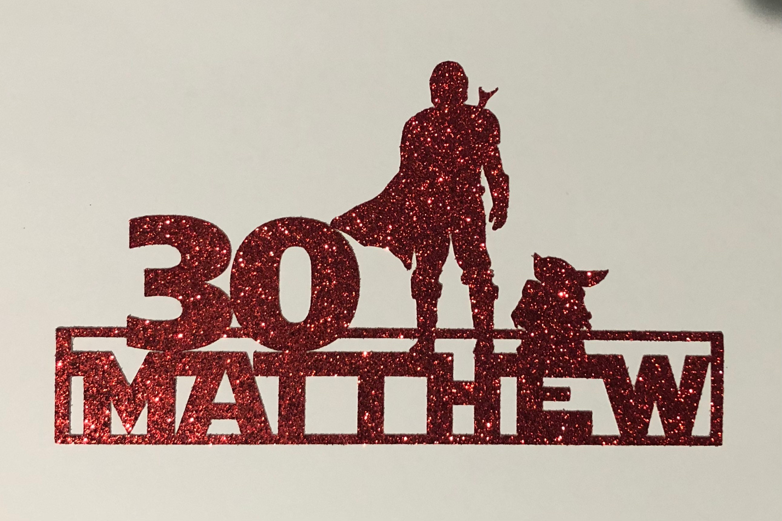 Mandalorian Grogu Star Wars Theme Cake Topper Any Name Any - Etsy