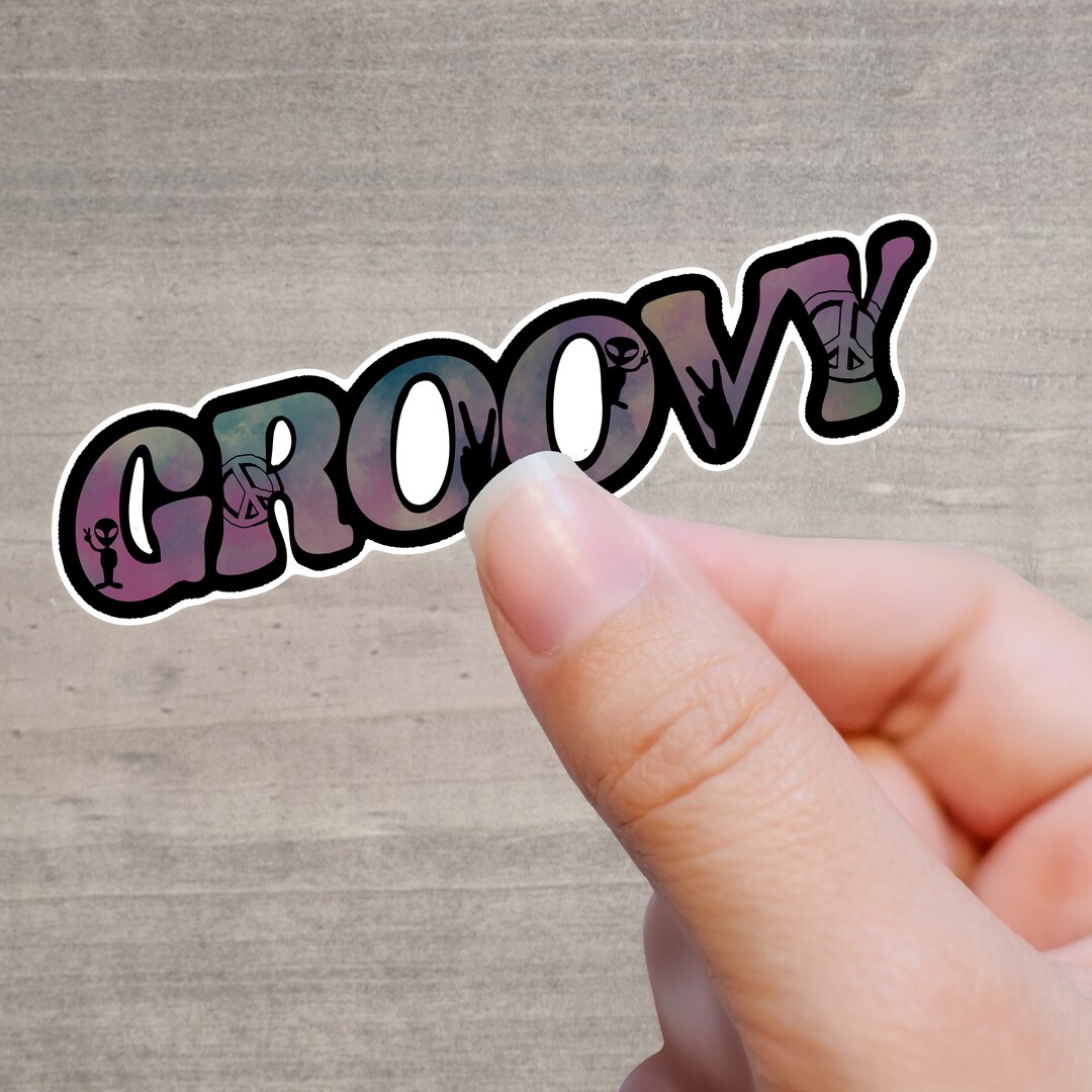 Digital Sticker Groovy Alien - Etsy