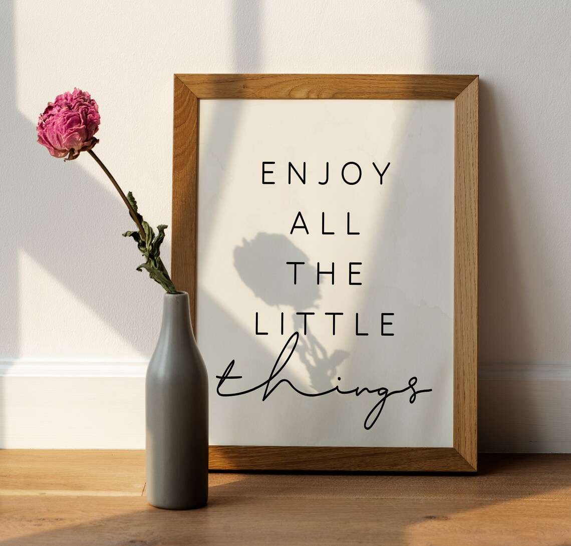 Enjoy All the Little Things | Printable Wall Art - Etsy