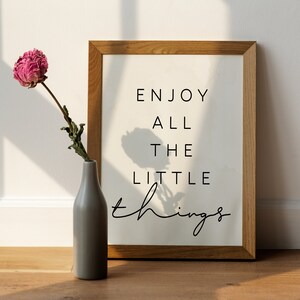 Enjoy All the Little Things | Printable Wall Art - Etsy