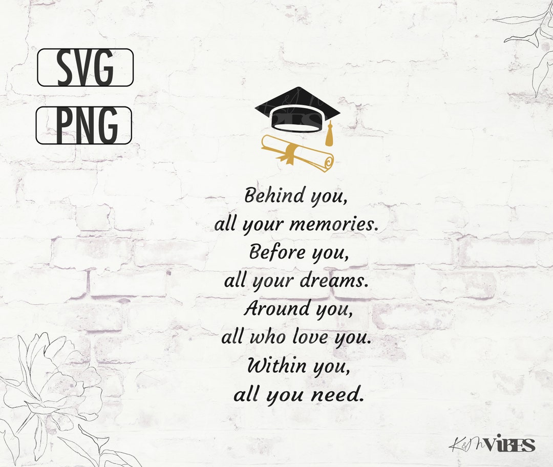 Graduation Saying SVG Png/inspirational Phrase for Graduation SVG ...