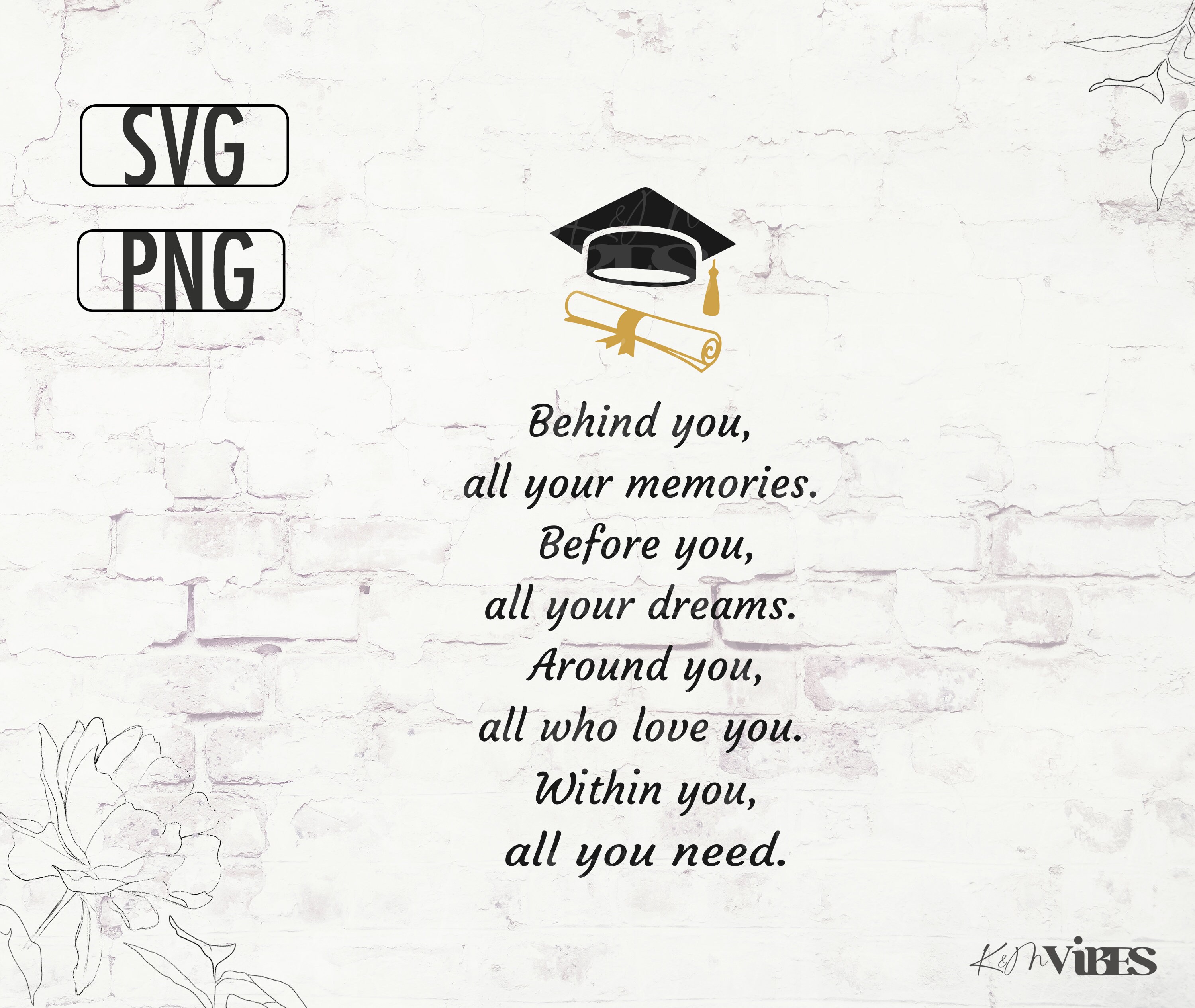 Graduation Saying SVG Png/inspirational Phrase for Graduation SVG ...