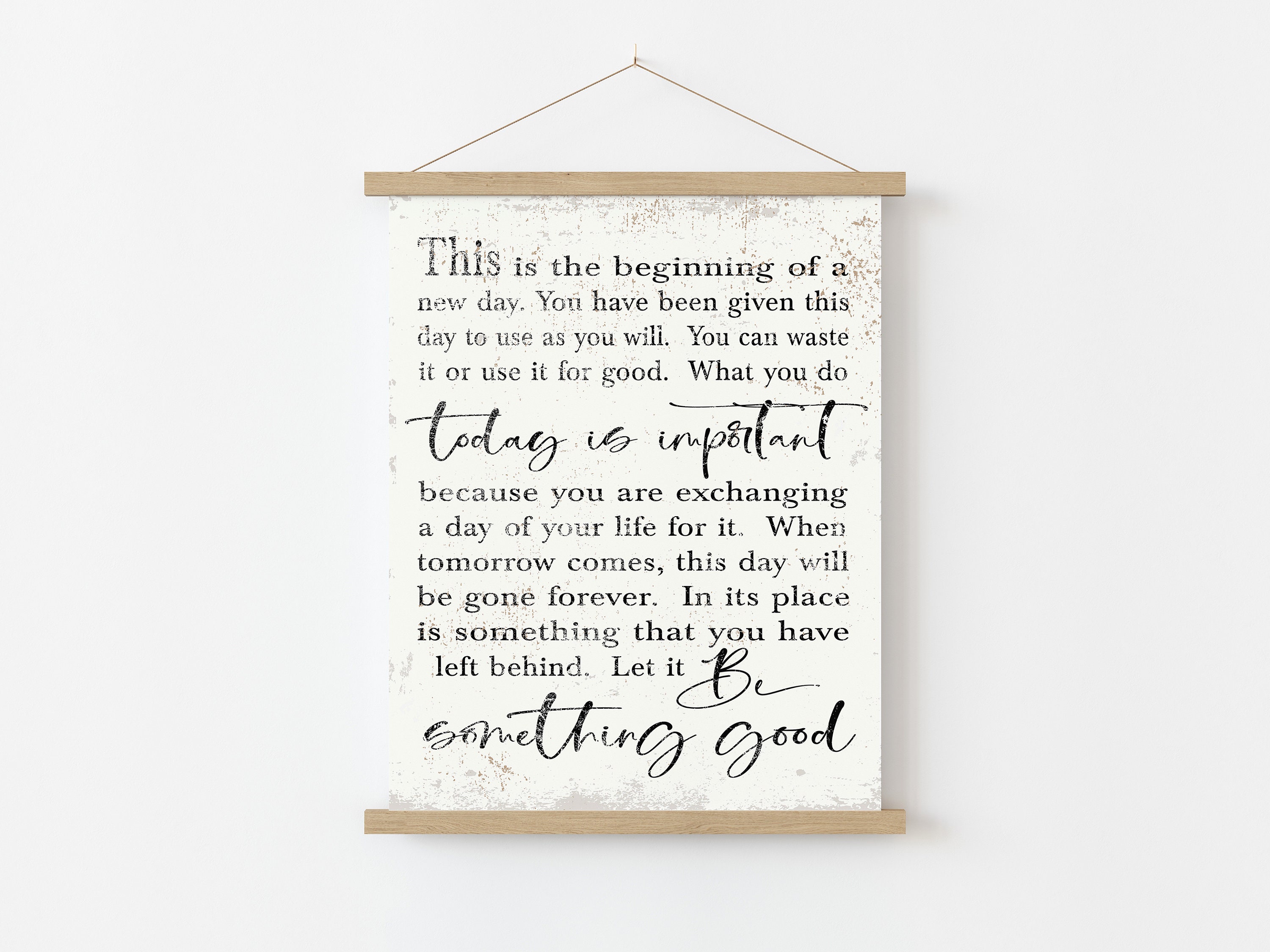 New Day Poster Print/ This is the Beginning of a New Day/ Inspirational ...