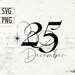 25 December SVG PNG/ Christmas 25 SVG/ Fancy Christmas Number ...