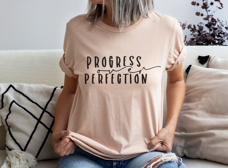 Progress Over Perfection SVG PNG/ Motivational SVG Design/ - Etsy