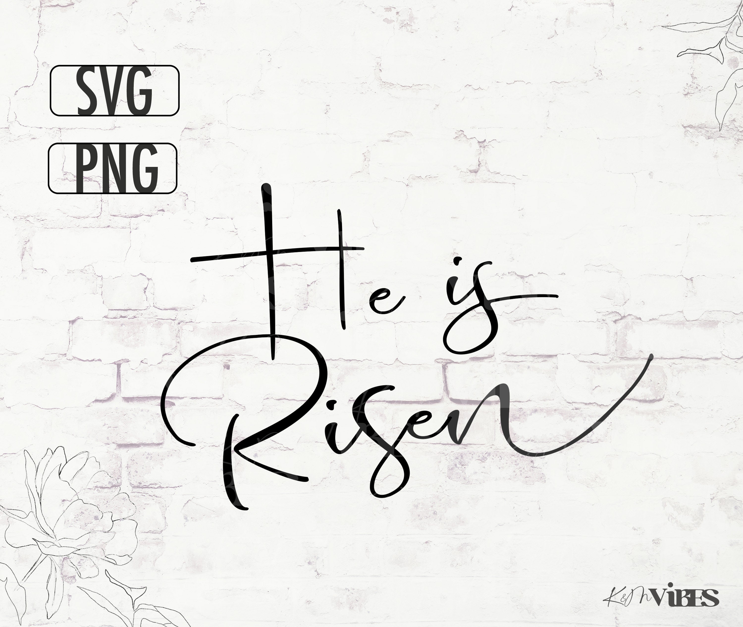 He is Risen SVG PNG/ Easter SVG/ Jesus Svg/ Religious Easter/ Christian ...