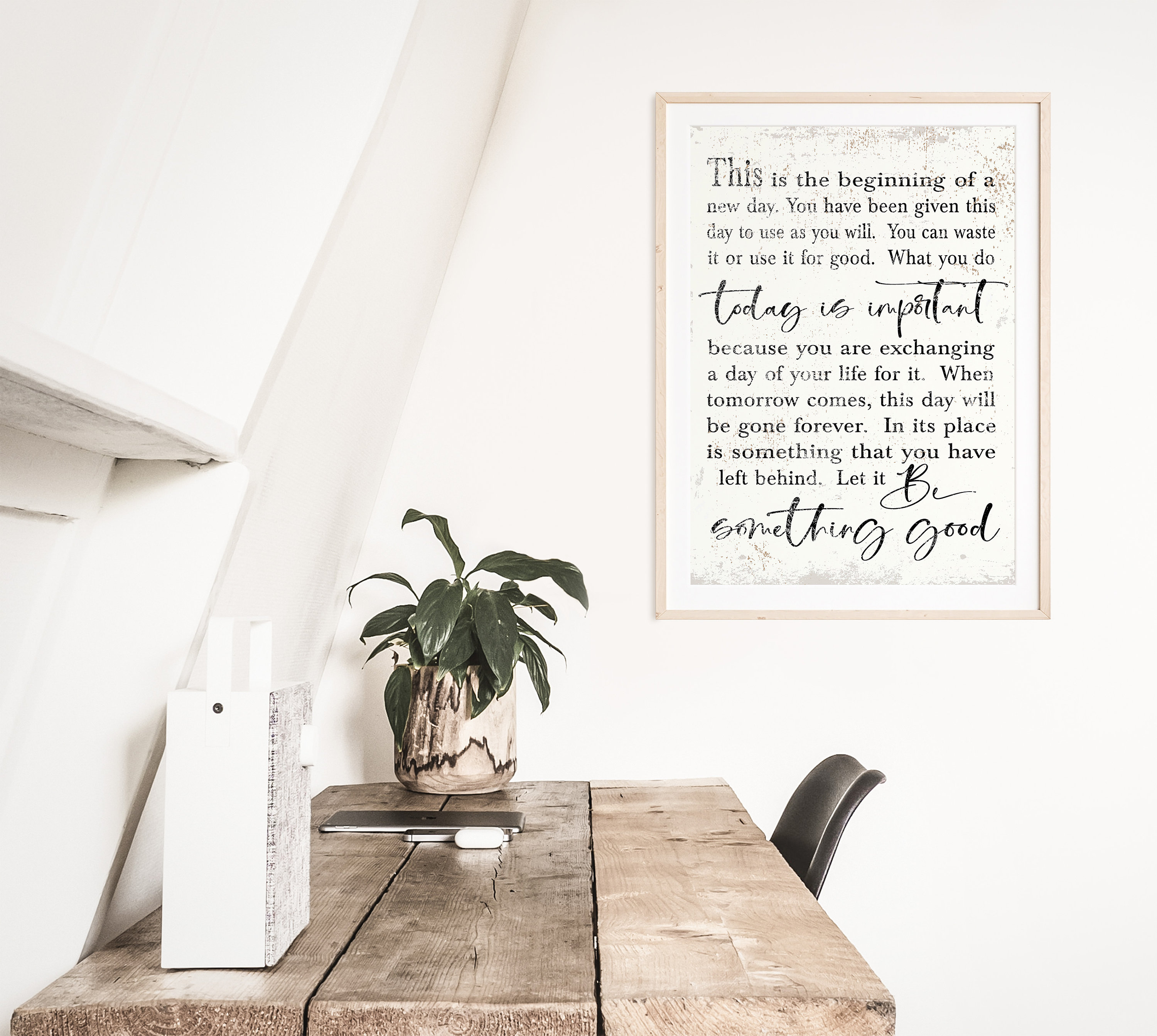 New Day Poster Print/ This is the Beginning of a New Day/ Inspirational ...
