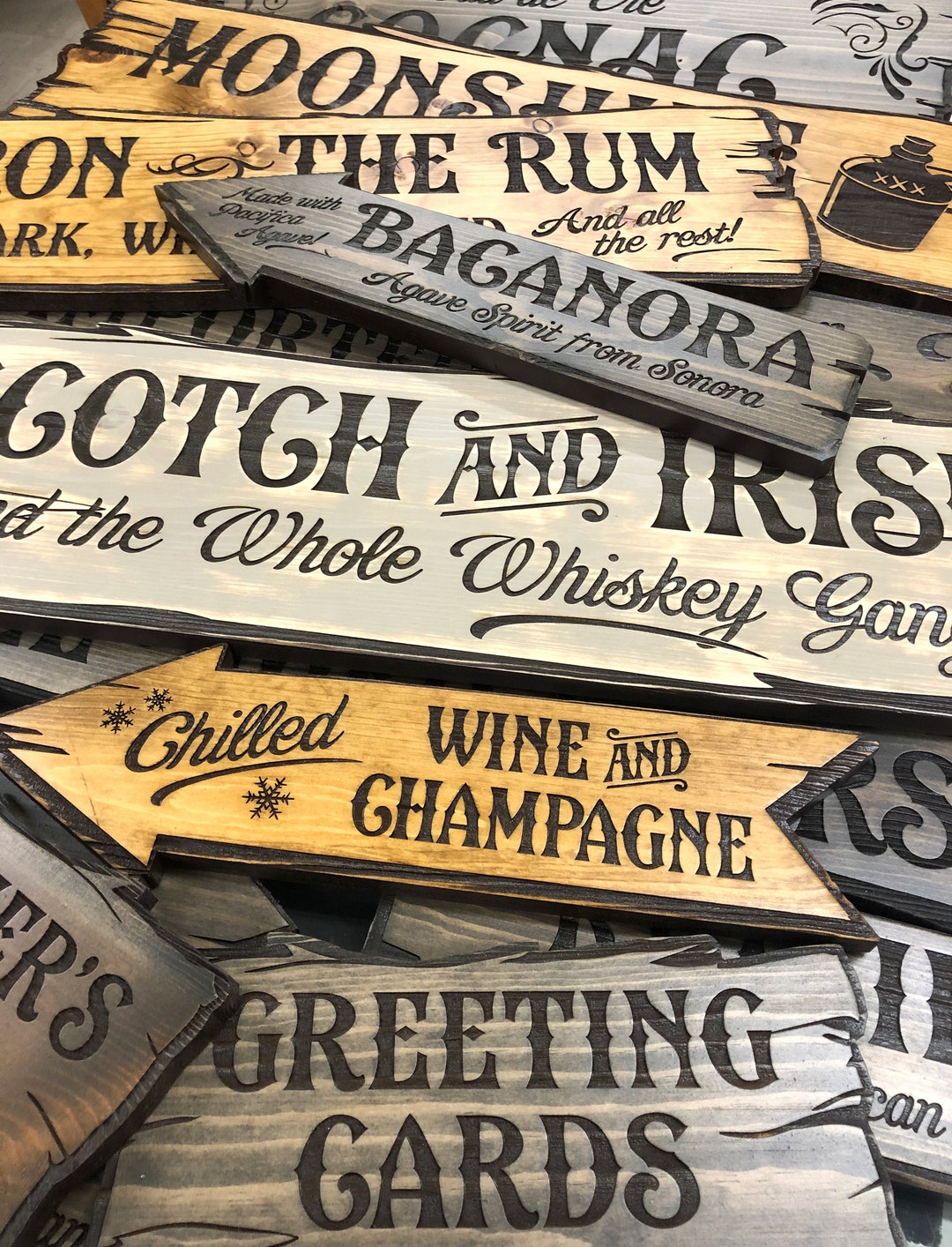 Wood 24-inch Sign: 30 Colors and Hundreds of Fonts, Choose Your Options ...