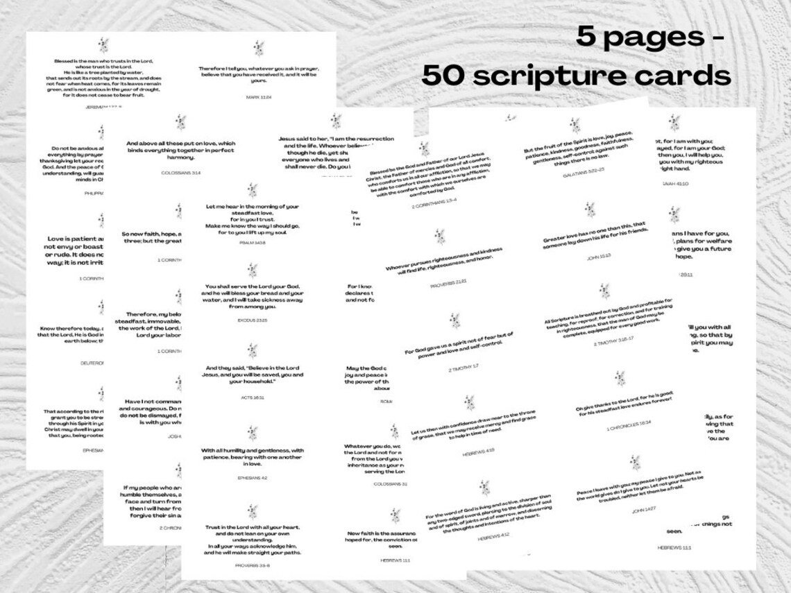 Printable Scripture Cards for Growing Your Faith in Classic - Etsy