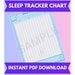 Sleep Tracker Chart | Printable Planner Page for Adults and Children - Etsy
