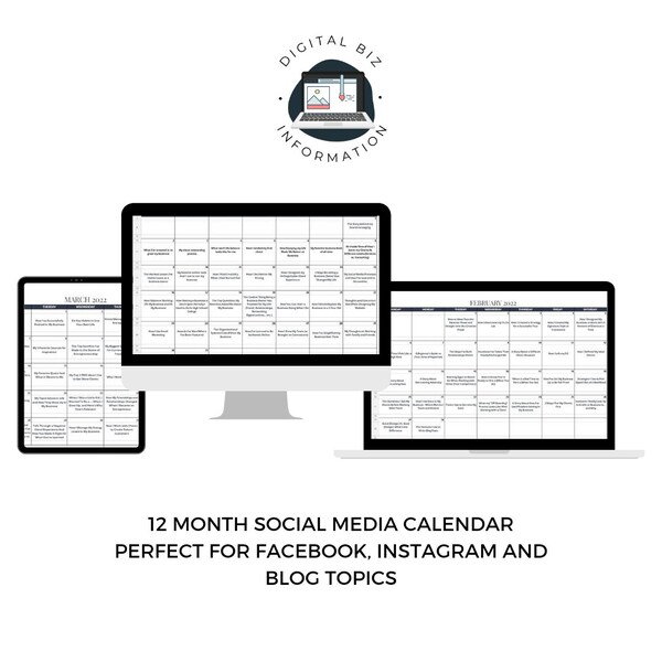 Social Media Content Calendar Template | Excel Spreadsheet Google - Etsy