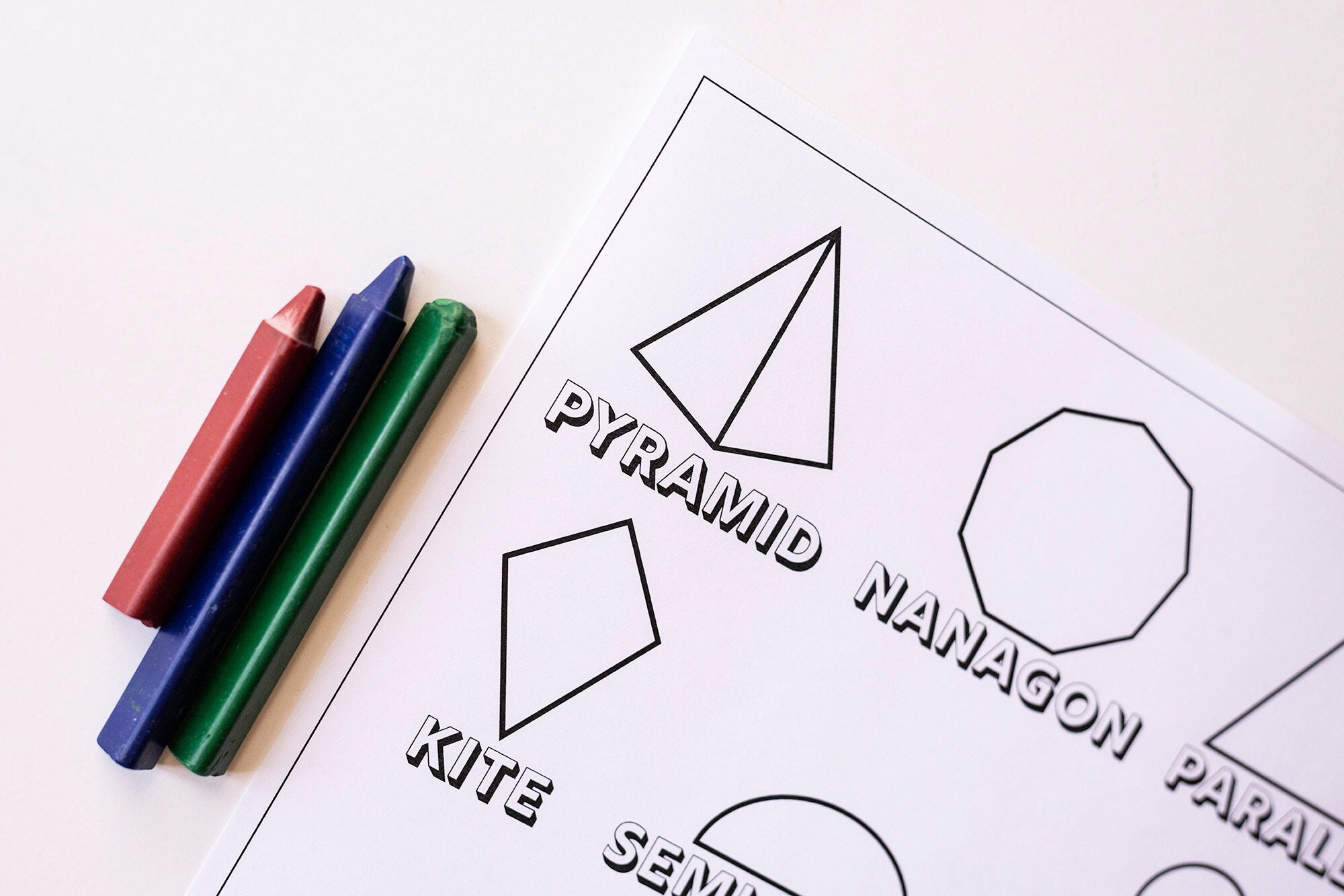 Small Geometric Shapes Coloring Pages - Etsy