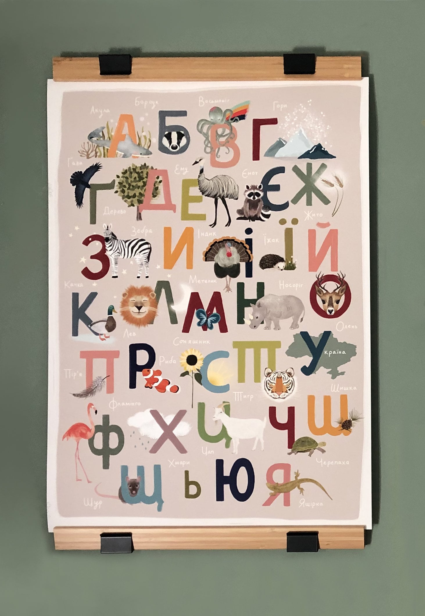 Ukrainian Alphabet Poster