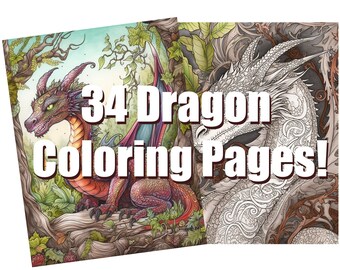 34 Easter Coloring Pages, Digital Download PDF, Printable Children's ...