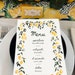 Lemon Menu Template - Perfect for Weddings, Dinner Parties and Hen Dos ...