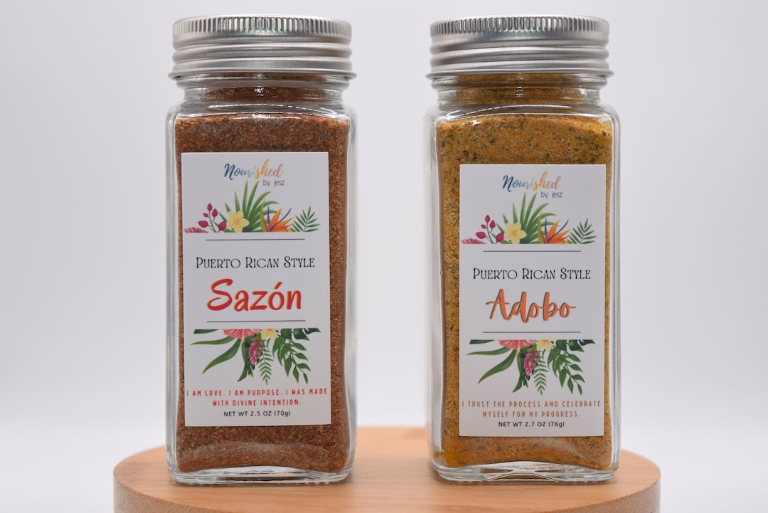 Authentic Puerto Rican Adobo & Sazón: Organic Seasoning Blends - Etsy