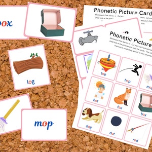 Montessori Pink Series Pictures and Word Cards - Etsy