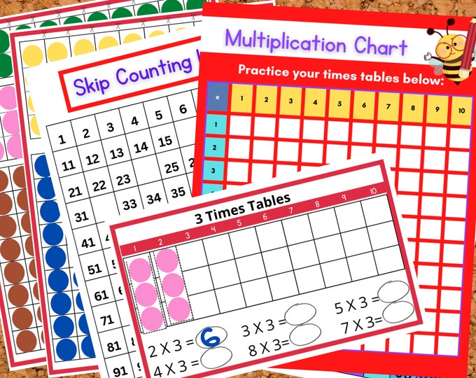 Montessori Multiplication Bead Chain Arrow Tags (digital Download ...