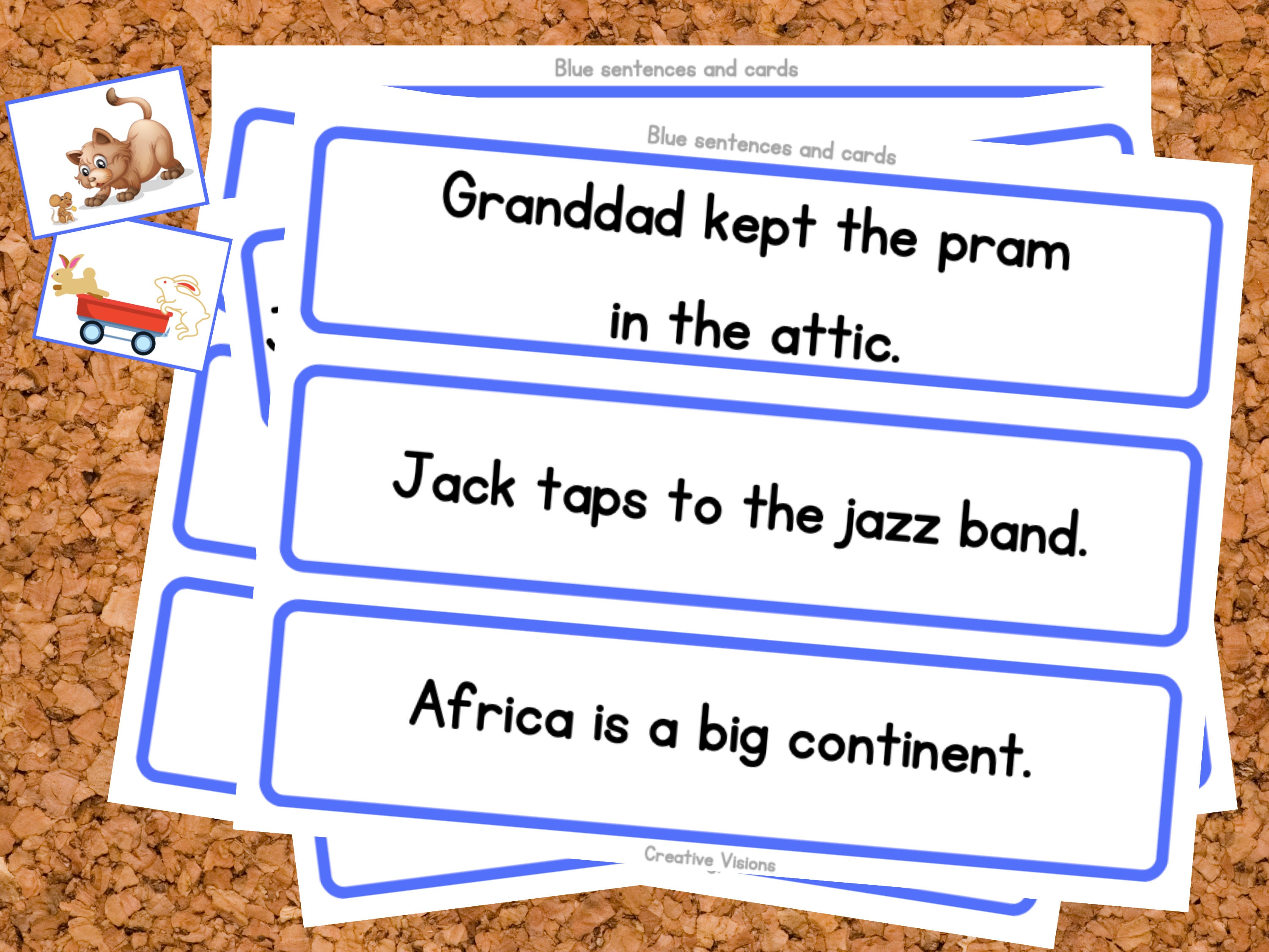 Blue Sentence Strips - Etsy