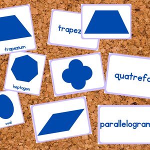 Montessori Geometrical Shapes Cards - Etsy