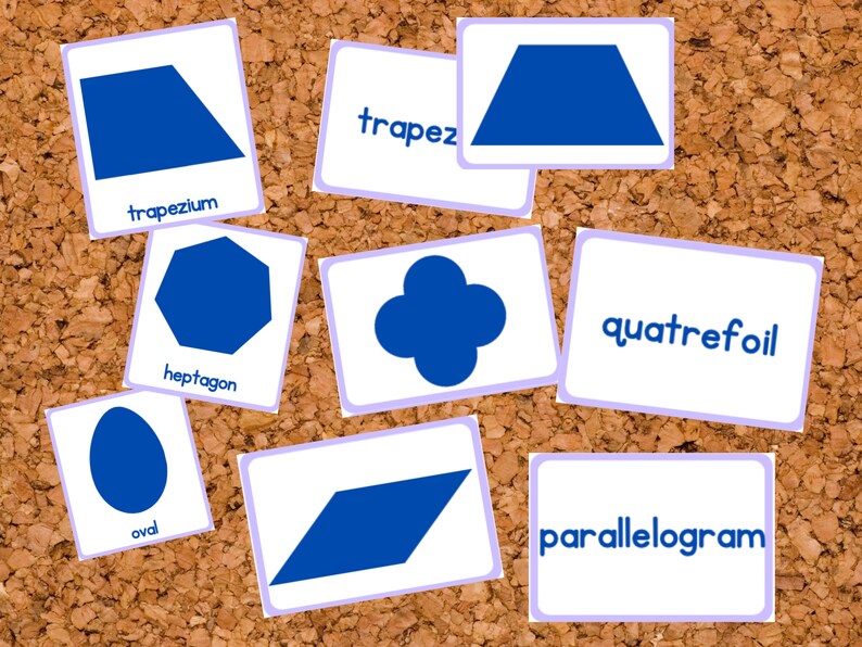 Montessori Geometrical Shapes Cards - Etsy