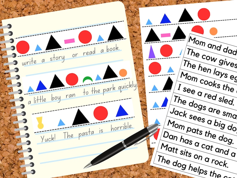 Montessori Grammar Symbols and Sentences Bundle - Etsy