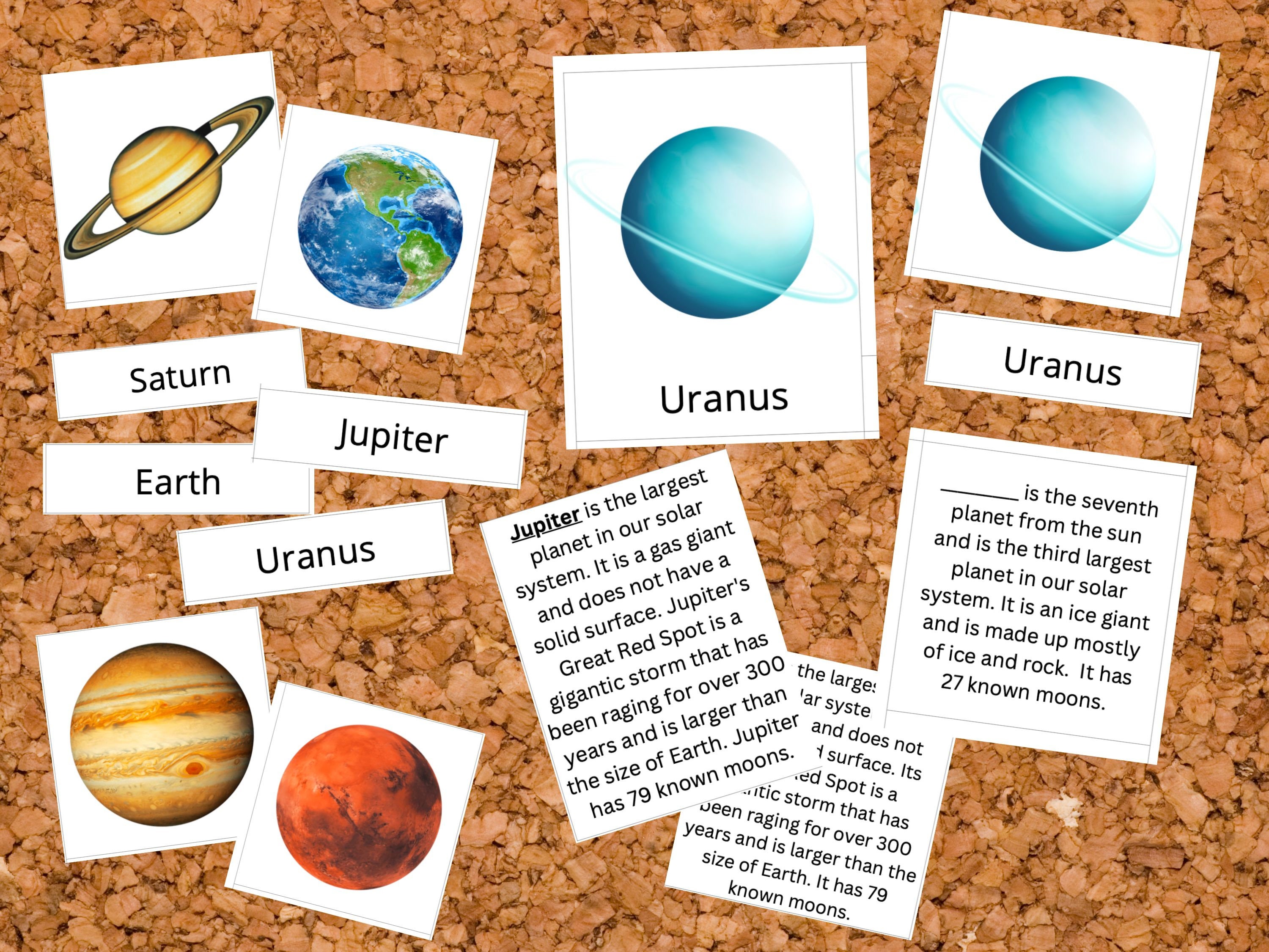 Solar System Activity Bundle: Montessori Flashcards & Planet Sorting ...