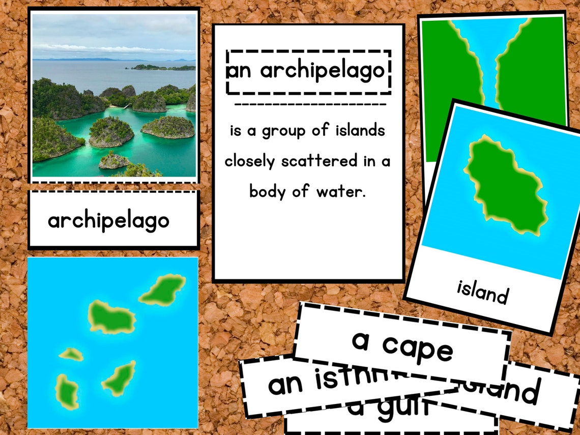 Montessori Land and Water Forms - Etsy