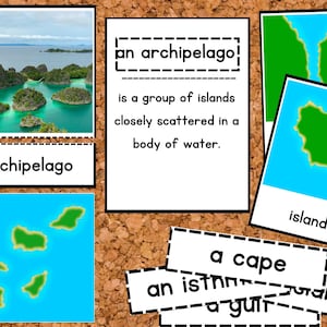 Montessori Land and Water Forms - Etsy