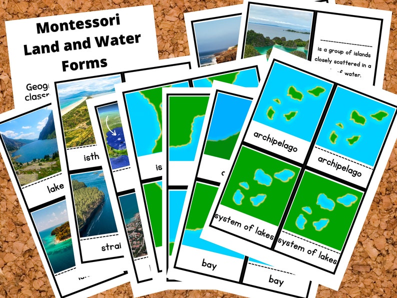 Montessori Land and Water Forms - Etsy