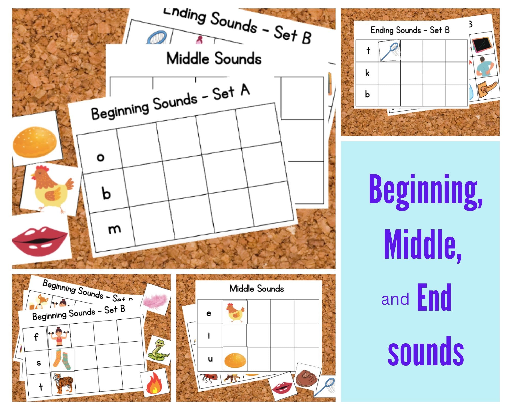 Beginning, Middle and End Sounds - Etsy